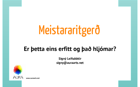 ritgerð by Signy Leifsdottir on Prezi