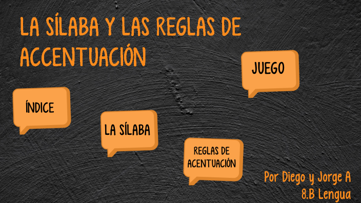 LA SÍLABA Y LAS REGLAS DE ACENTUACIÓN by Diego Ortiz Blanco on Prezi