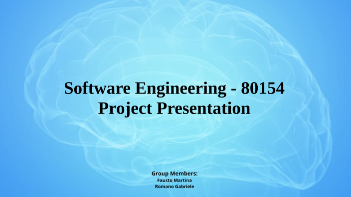 Software Engineering Project Presentation by Gabriele Romano on Prezi