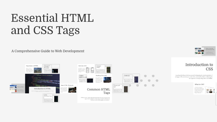 Essential HTML and CSS Tags by Анастасія Володимирівна on Prezi