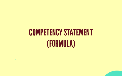 Competency Statement Formula (Lesson Plan) by Manuel Aguirre on Prezi