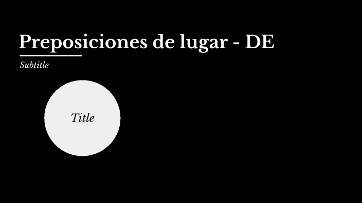 Preposiciones de lugar - DE by Lluís D-S on Prezi