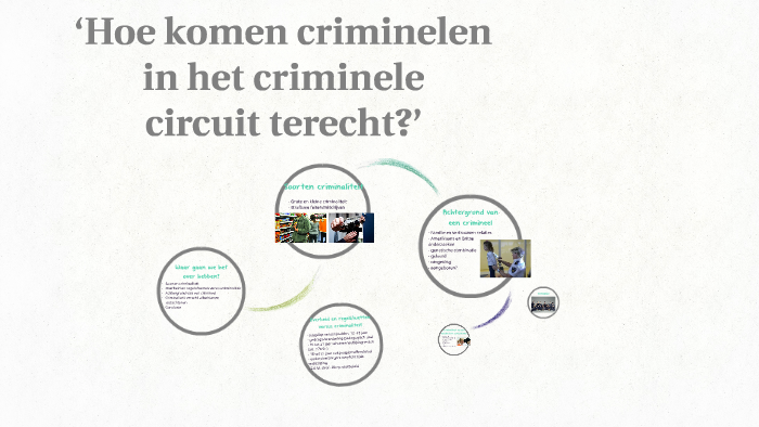 ‘Hoe komen criminelen in het criminele circuit terecht?’ by Inge ...