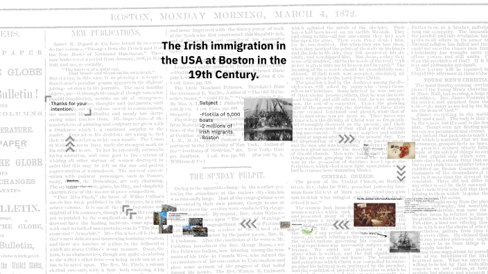 The Irish immigration in the USA at Boston in the 19th Century. by ...