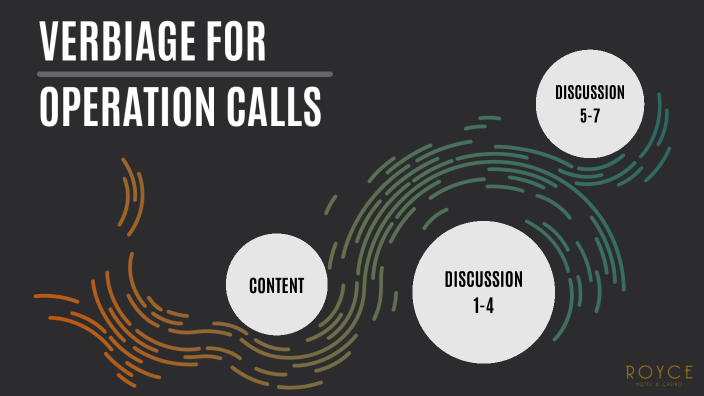 Verbiage for Operation Call by Jorem Franco on Prezi