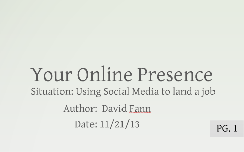 Your Online Presence by David Fann on Prezi