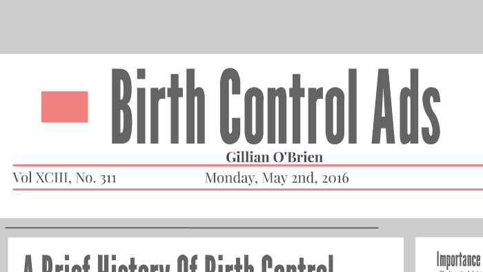 Birth Control Ads by Gillian O'Brien on Prezi