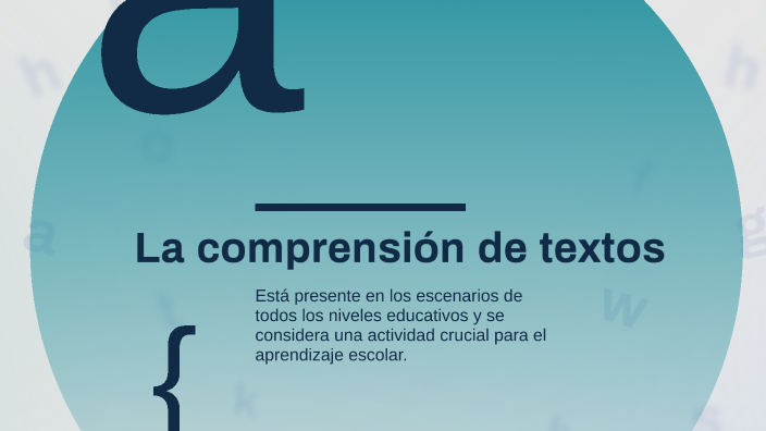 La comprensión y el aprendizaje de textos by Chabeli Perez on Prezi