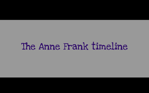 Anne Frank Time Line by Joseph Crabb on Prezi