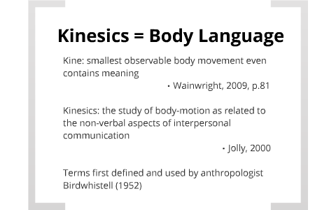 Proxemics, Kinesics and Paralinguistics by Damien Van Brink on Prezi