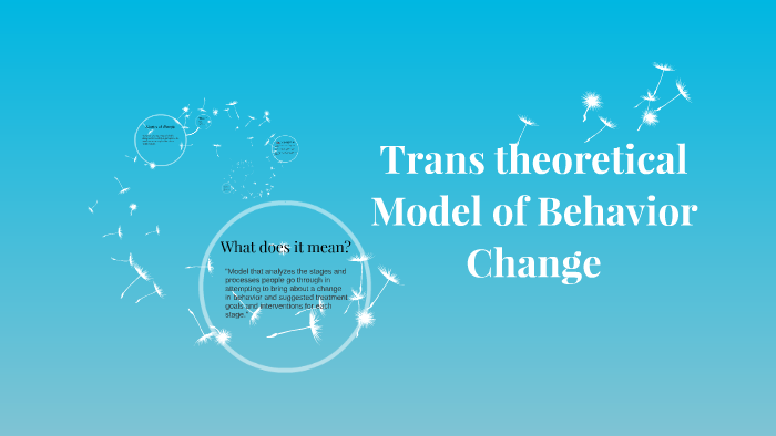 Trans theoretical Model of Behavior Change by Mina Hernandez on Prezi