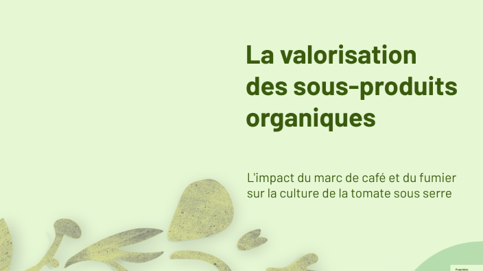 La valorisation des sous-produits organiques by Lili Odane on Prezi