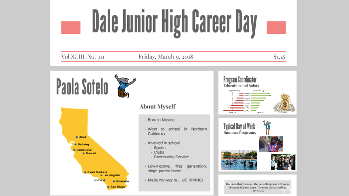Dale Junior High Career Day by on Prezi