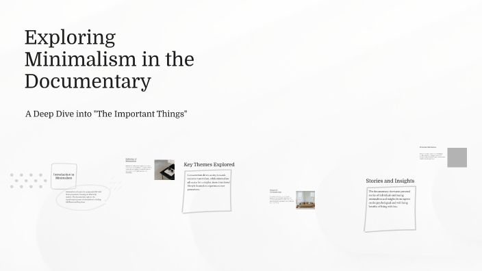 MINIMALISM: A Documentary About the Important Things by Hania Munir on ...