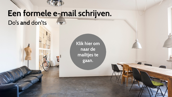 Een formele e-mail schrijven. by Thomas Maes on Prezi