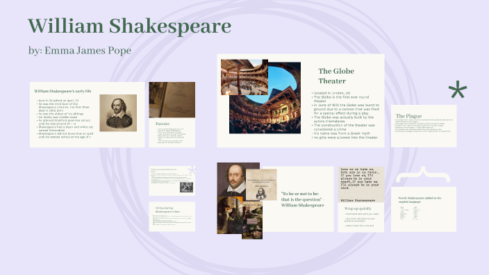 William Shakespeare's early life by emma james pope on Prezi