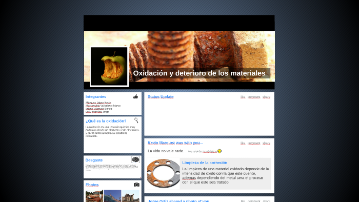 Oxidación y deterioro de los materiales by Jorge Ortiz Ramirez on Prezi