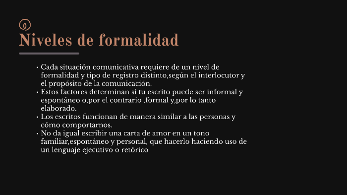Niveles de formalidad by Arianna Mero on Prezi