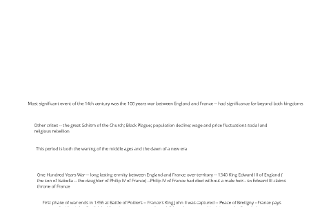 Crisis of the 14th Century by richard nigro on Prezi