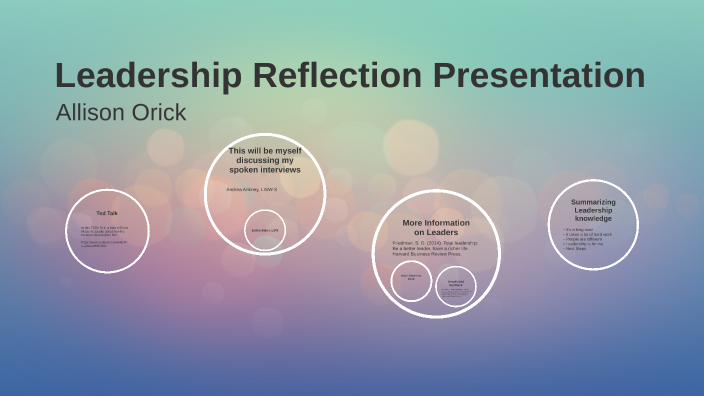 Leadership Reflection Presentation by Christian Kleman on Prezi