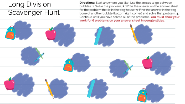 Long Division Scavenger Hunt by Kaneisha Pendleton on Prezi