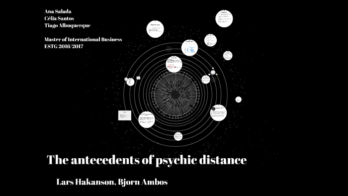 The antecedents of psychic distance by celia santos