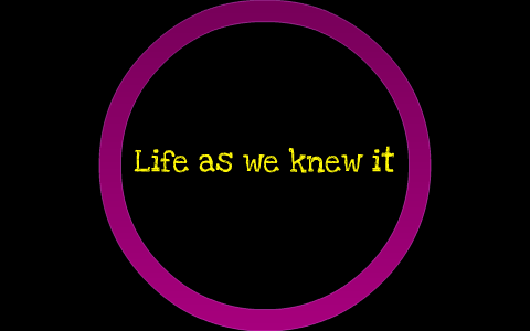 Life as we knew it. by morgan prier on Prezi