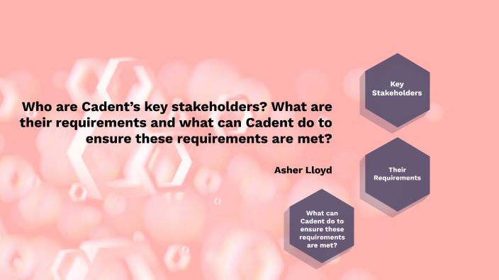 Who are Cadent’s key stakeholders? What are their requirements and what ...