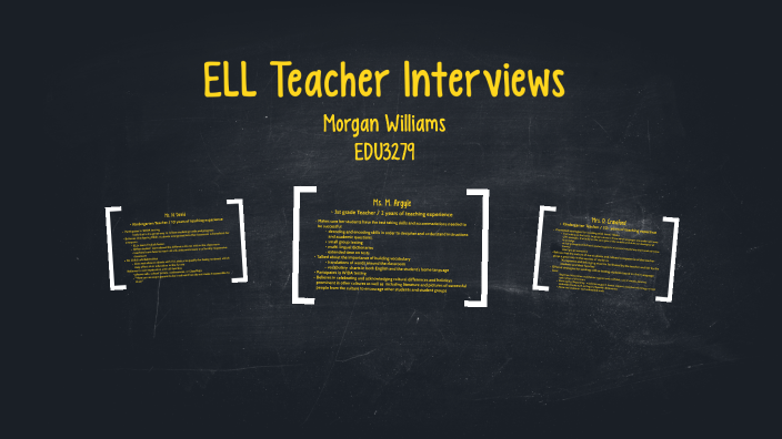 ESOL Teacher Interviews by Morgan Williams on Prezi