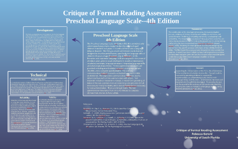 Preschool Language Scale 4th Edition by Rebecca Gerard on Prezi