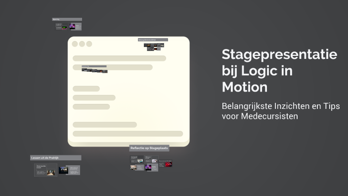 Stagepresentatie bij Logic in Motion by joppe vh on Prezi