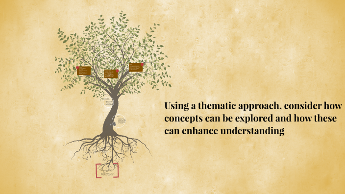 Using a thematic approach, consider how concepts can be explored and ...