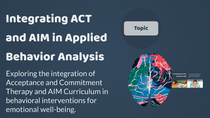 Integrating ACT and AIM in Applied Behavior Analysis by Maggie Lyons on ...