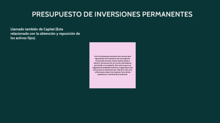 PRESUPUESTO DE INVERSIONES PERMANENTES by Claudia Marilu Lemus Maya on ...