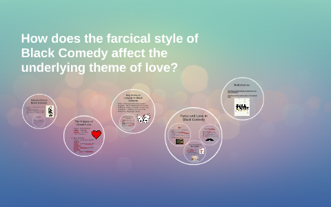 How does the farcical style of Black Comedy affect the under by Rosie ...