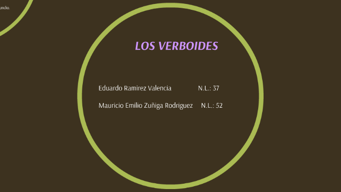 LOS VERBOIDES by Shagy drgweygf on Prezi