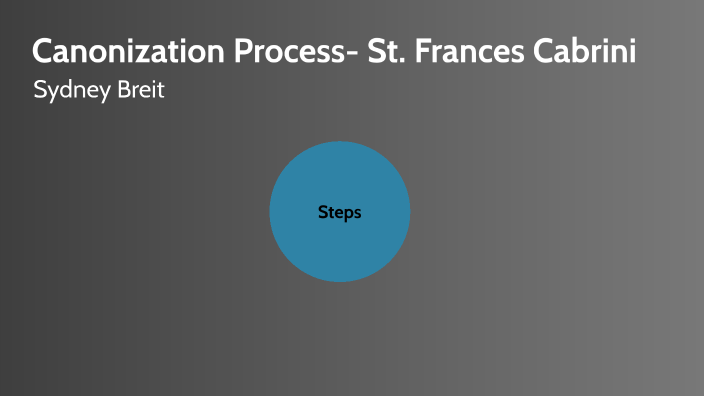 Canonization Process by Sydney Breit on Prezi