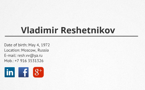 Timeline Prezumé by Vladimir Reshetnikov by Vladimir Reshetnikov on Prezi