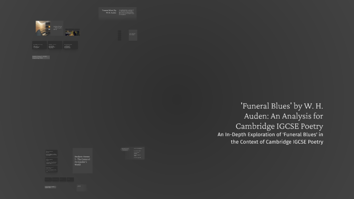 'Funeral Blues' by W. H. Auden: An Analysis for Cambridge IGCSE Poetry ...