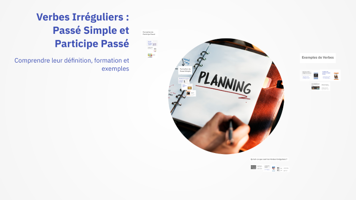 Verbes Irréguliers : Passé Simple et Participe Passé by Gamer Yahya on ...