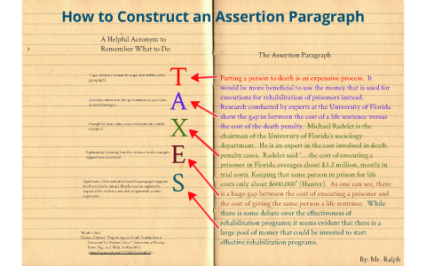 An Assertion Paragraph by T. Ralph on Prezi