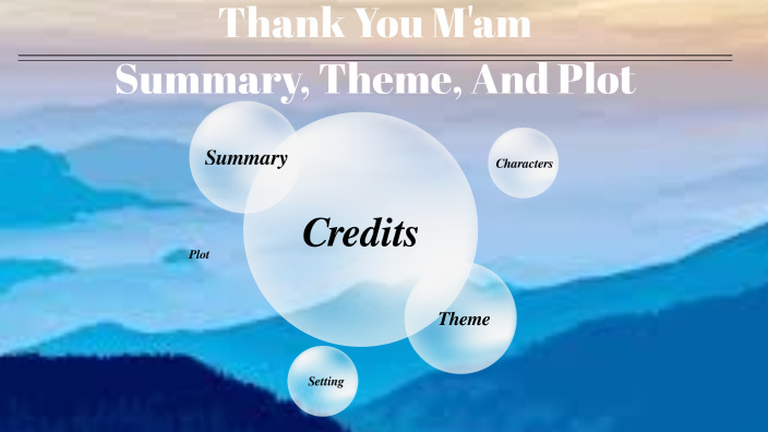 Thank you M'am Summary by: Fritz Damron and Lily Strange by Jocelyn ...