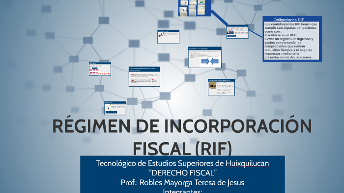 RÉGIMEN DE INCORPORACIÓN FISCAL (RIF) by Sandra Sanchez Gonzalez