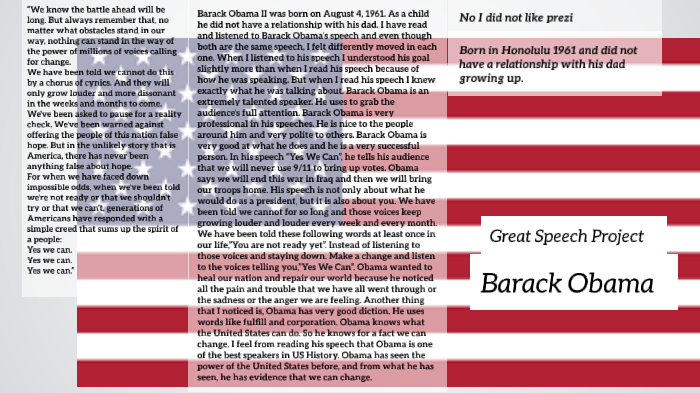 Barack Obama-Yes We Can Speech by Eric Rivera on Prezi