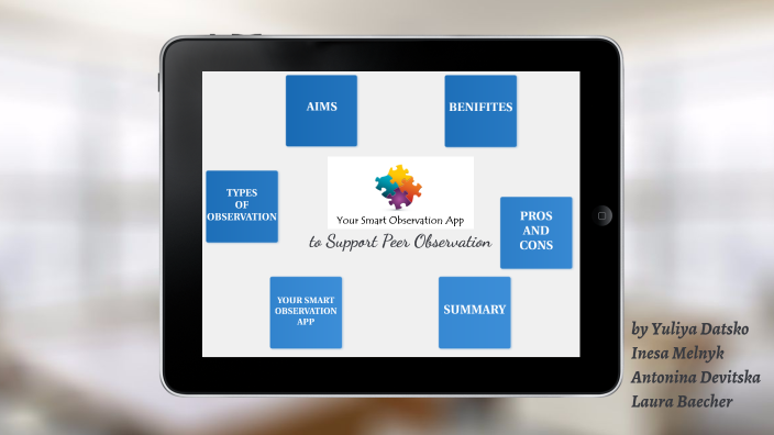 The “Smart Observation App” to Support Peer Observation by Inesa Melnik ...