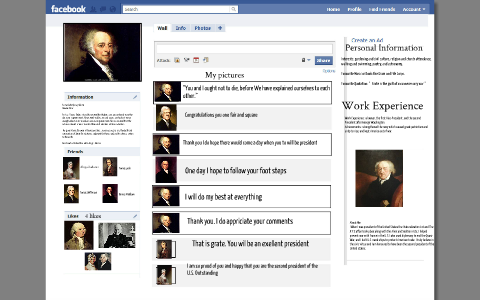 John Adams Facebook profile by Laura Galan on Prezi