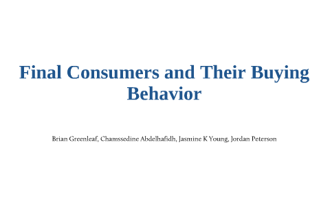 Final Consumers