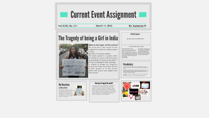 Current Event Assignment by Kameron N on Prezi