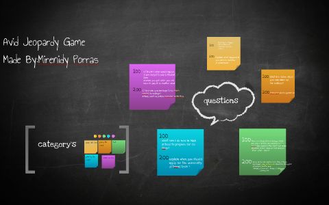 Avid Jeopardy Game by on Prezi