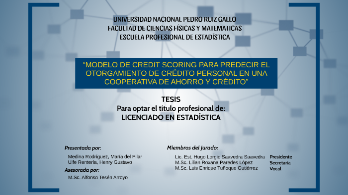 "Modelo de Credit Scoring para predecir el otorgamiento de crédito ...